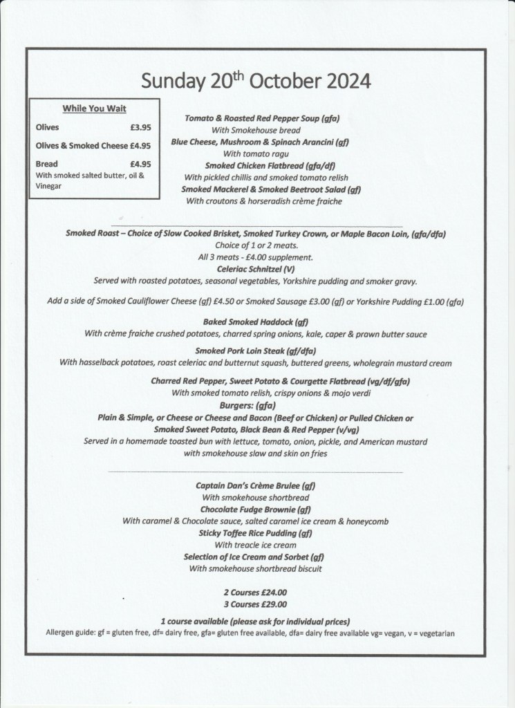 Our Menus – The Copper Smokehouse